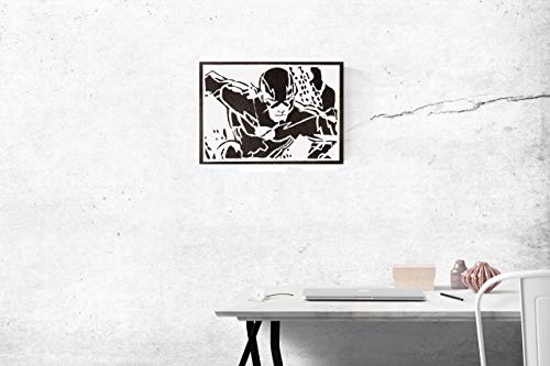Poster The Flash Justice League Handmade Graffiti Street Art - Artwork ...