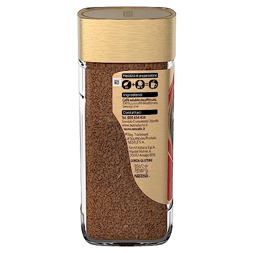 NESCAFÉ Gold Decaf Caffè Solubile Decaffeinato, Barattolo 100g ...