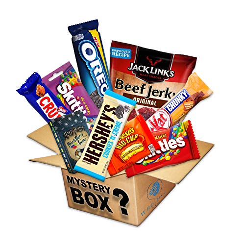 MISTERY BOX CONFEZIONE DI SNACK AMERICANI SALATI E/O DOLCI PER IDEE RE ...