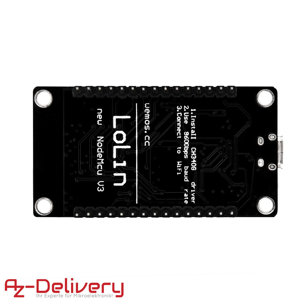 AZDelivery NodeMCU esp8266 esp-12e WIFI Lolin Modulo V3 1x ...