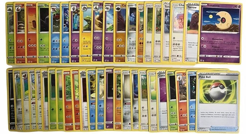 CardGame CSV Set Holo - 50 Carte pokemon Italiano originali + 5 carte ...