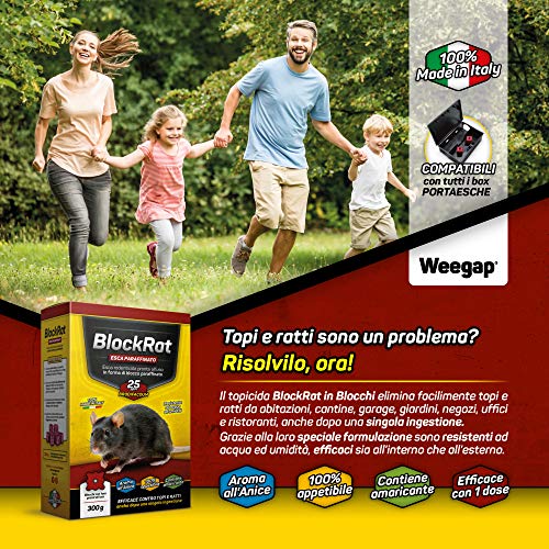 Veleno per Topi e Ratti, Esca Topicida Ratticida Professionale Potente ...