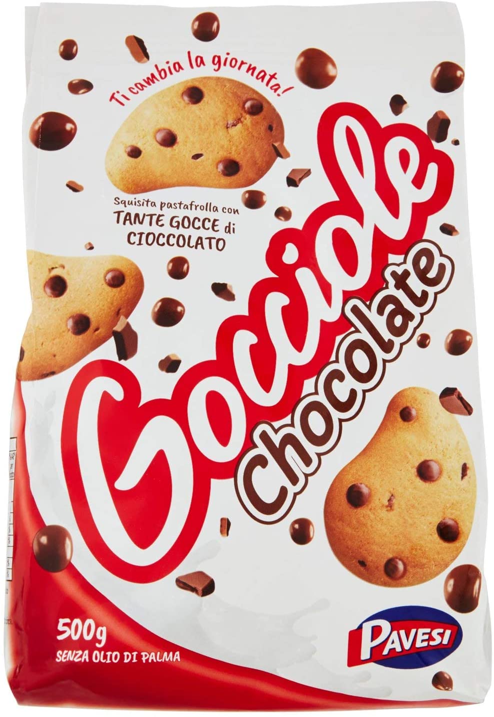 Pavesi Biscotti Frollini Gocciole Cioccolato, Biscotti da Colazione, 5 ...