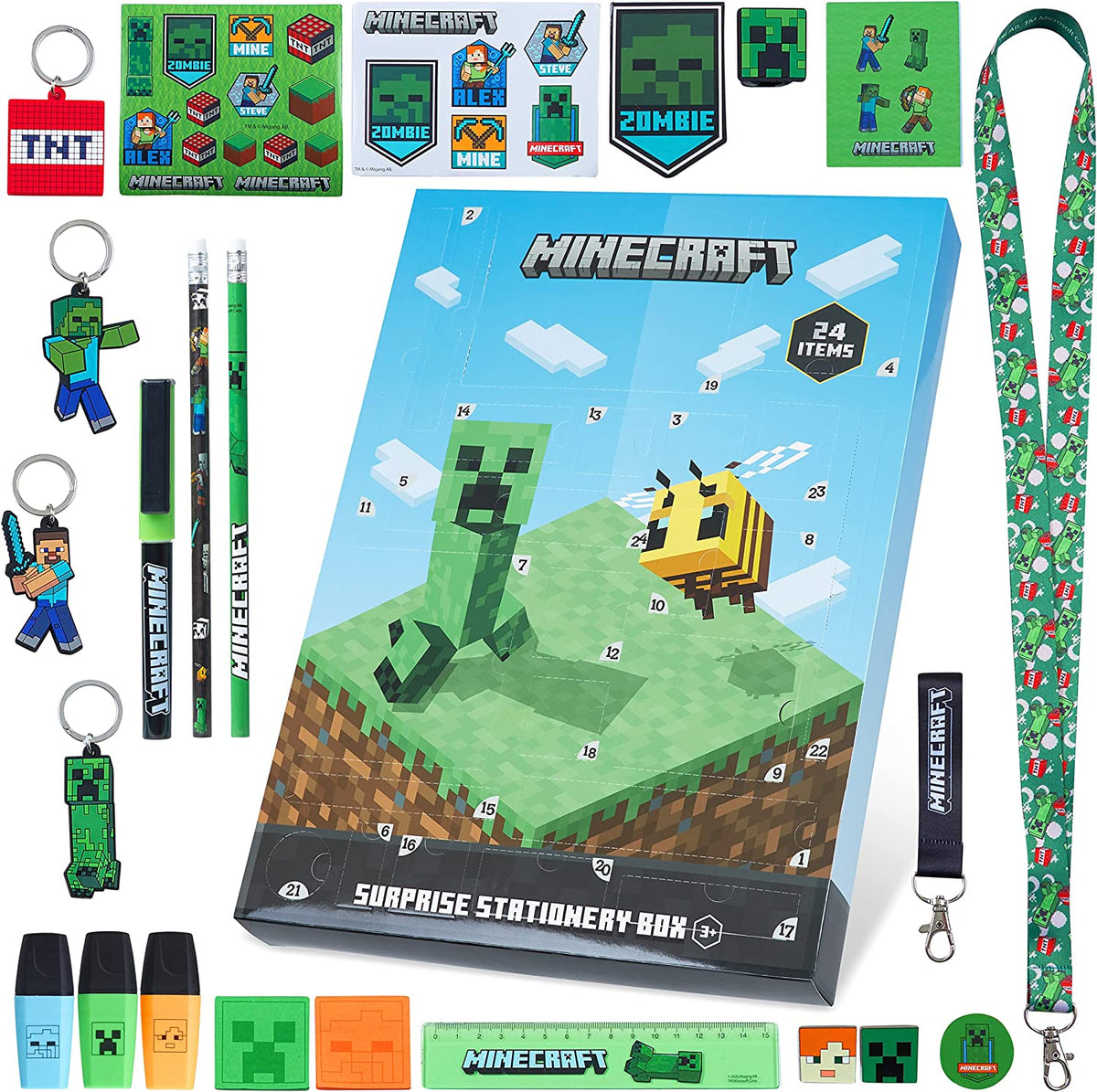 Minecraft Calendario dell'Avvento 2022 per Bambini - 24 Gadget Cancell ...