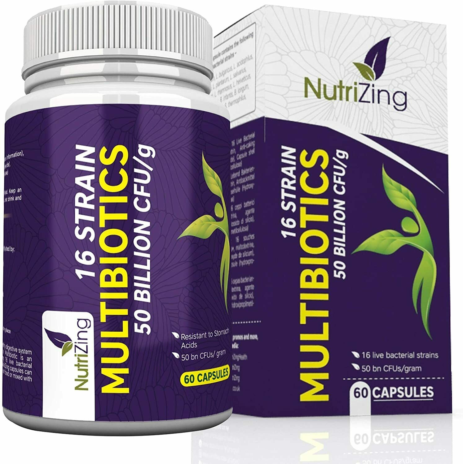 60 x Capsule di Integratore di Probiotici con Prebiotici, Rilascio Gra ...